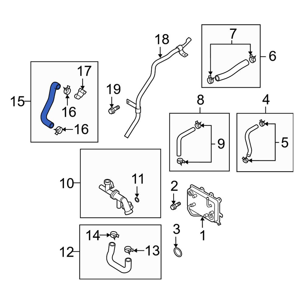 Kia OE 25414S9000 - Upper Radiator Coolant Hose