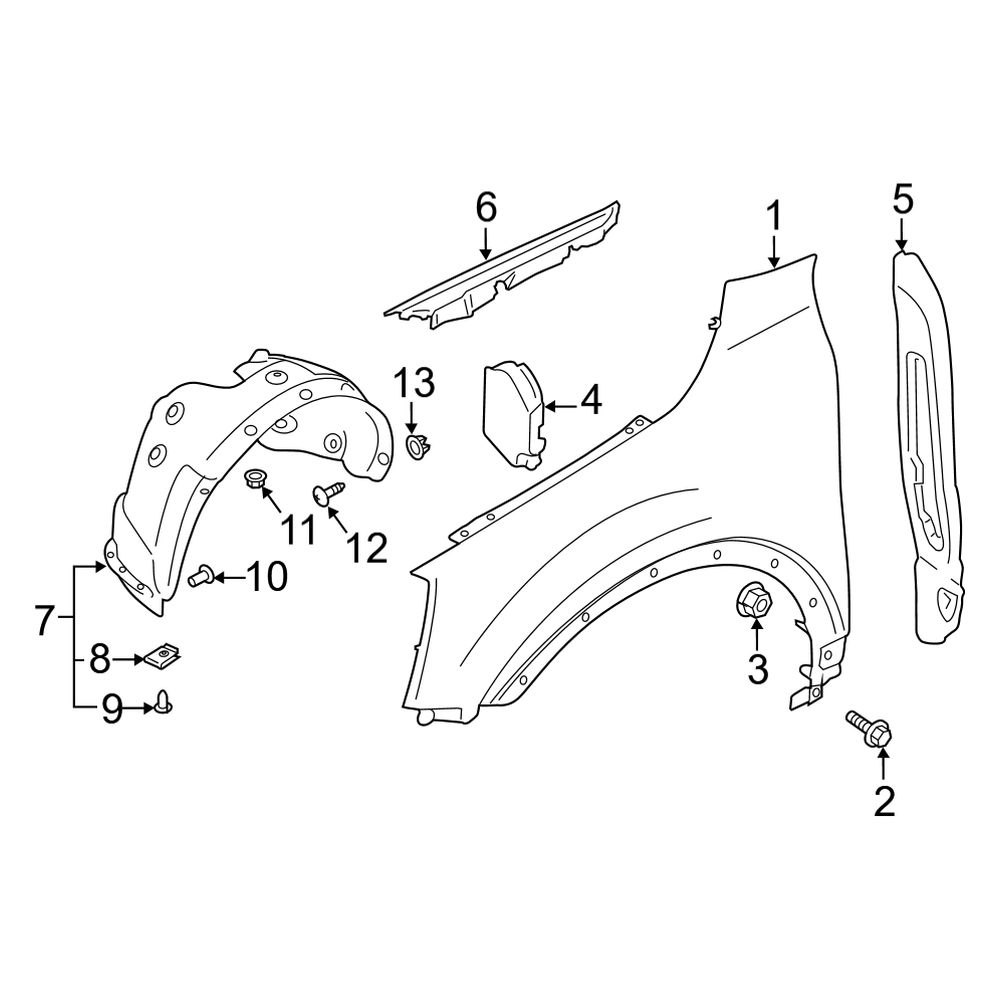 Kia OE 66311S9000 - Front Left Fender