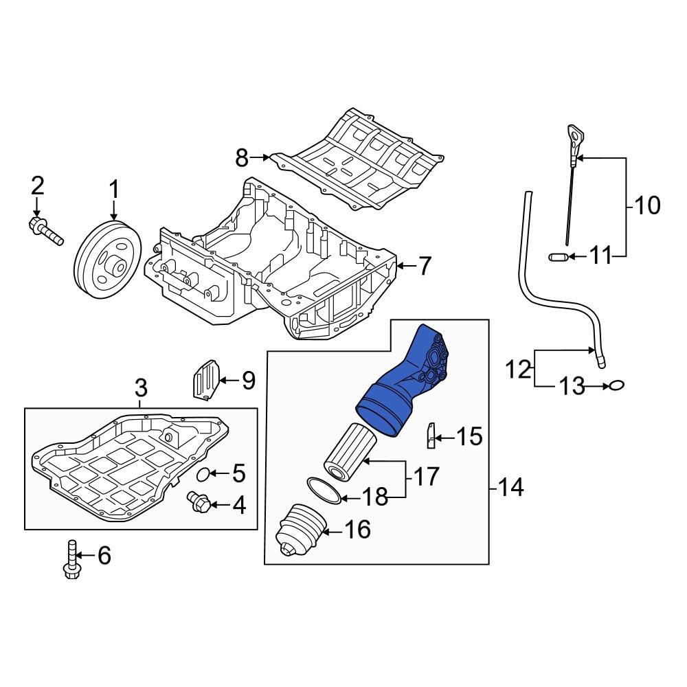 Kia OE 263003LAA0 - Engine Oil Filter Housing