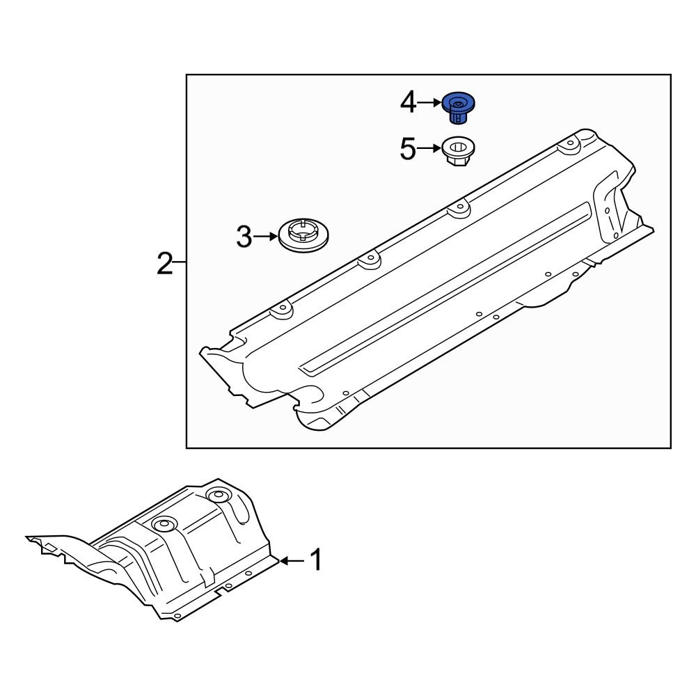 Kia OE 1420706130M - Rear Floor Pan Splash Shield Clip
