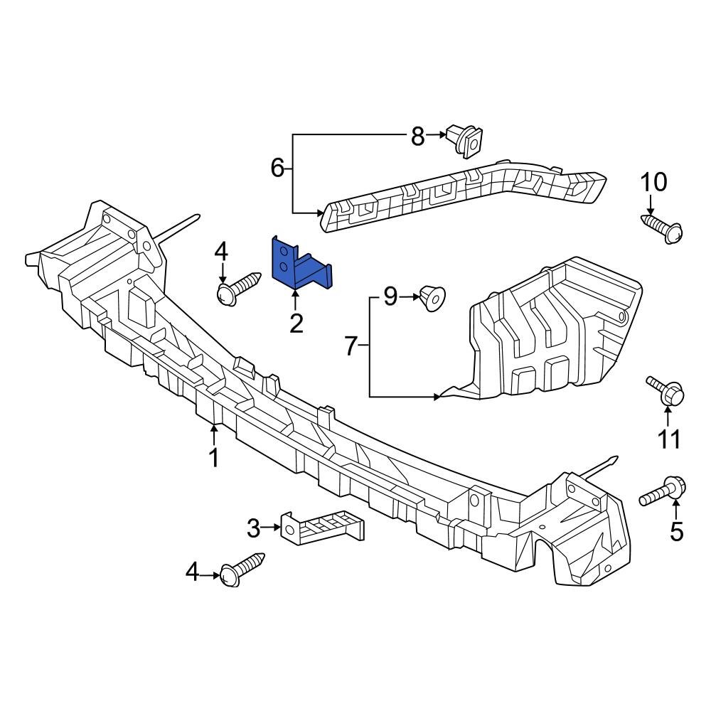 Kia OE 86633S9000 - Upper Bumper Impact Bar Bracket