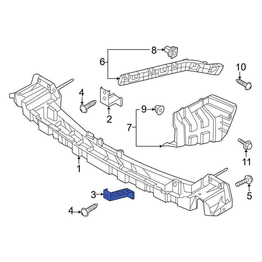 Kia OE 86636S9000 - Lower Bumper Impact Bar Bracket