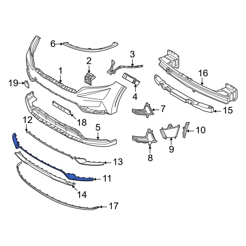 Kia OE 86532R0000 - Front Lower Bumper Trim