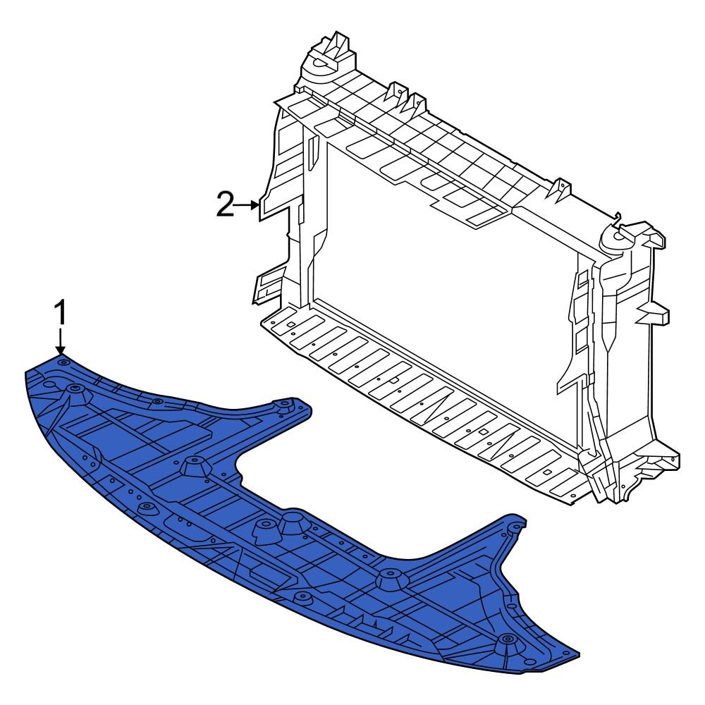 Kia OE 29110R0000 - Front Radiator Support Splash Shield