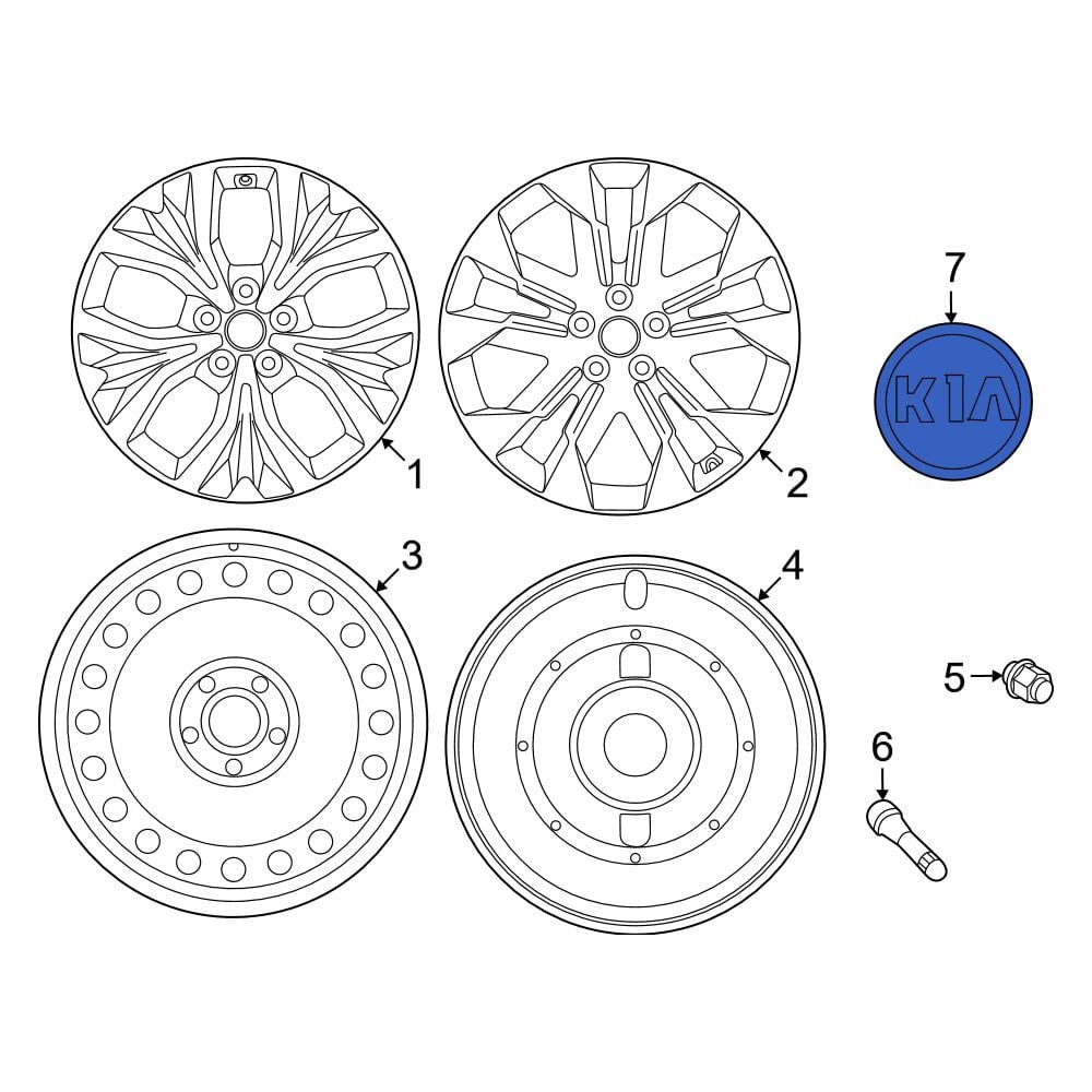 Kia OE 52960R0100 - Wheel Cap