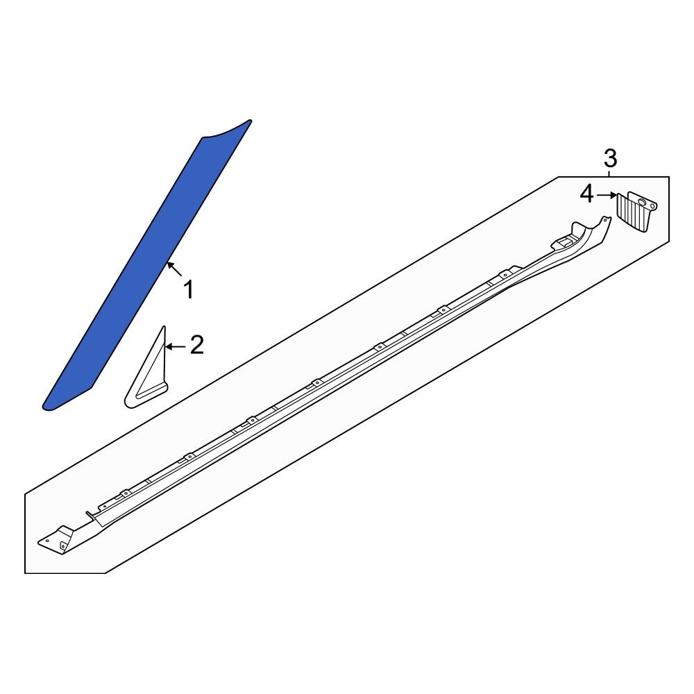 Kia OE 86260R0000 - Right Outer Body A-Pillar Trim Panel