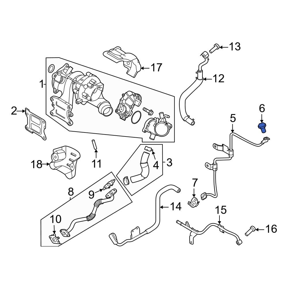 Kia OE 1540710207B - Turbocharger Oil Line Bolt