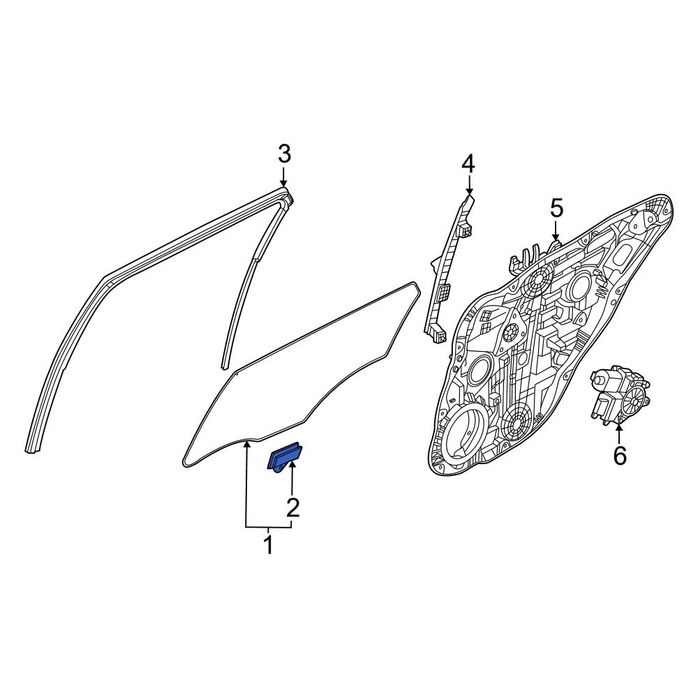 Kia OE 834132W000 - Door Glass Attaching Clips
