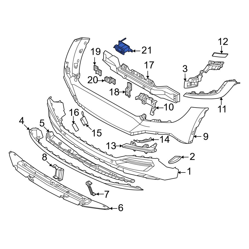 Kia OE 86642CV100 - Right Bumper Impact Bar Bracket