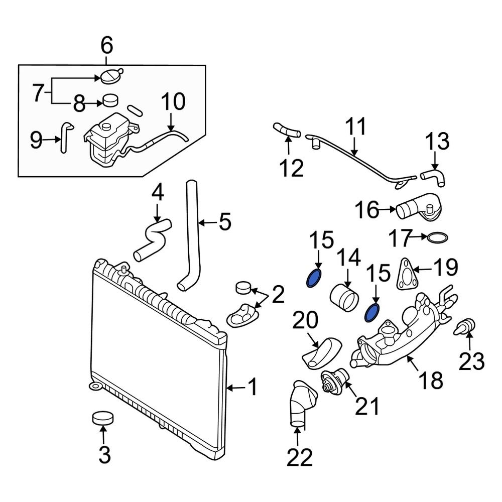Kia OE 2546235504 - Engine Coolant Pipe O-Ring