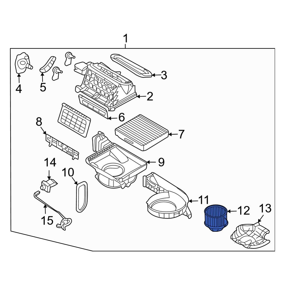 Kia OE 971132B005 - Front HVAC Blower Motor Assembly