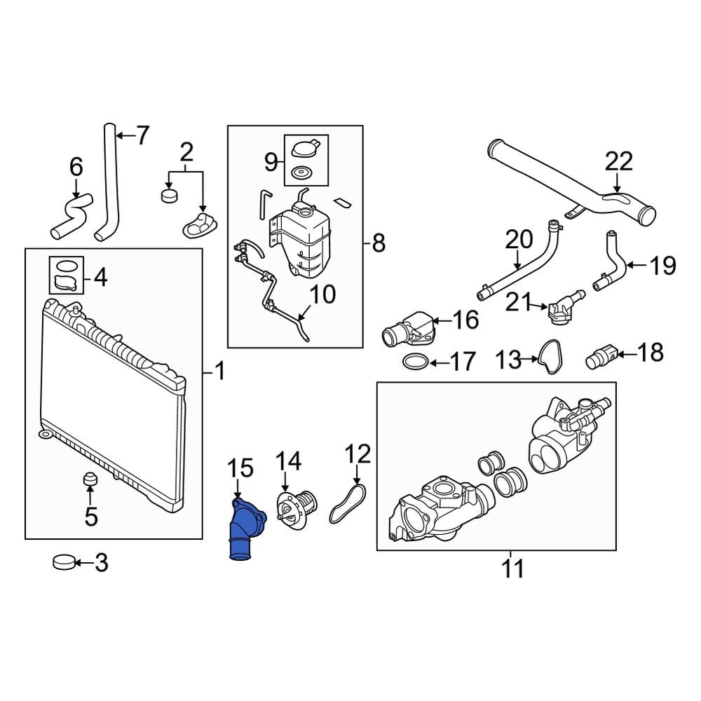 Kia OE 256313CAA0 - Upper Engine Coolant Thermostat Housing