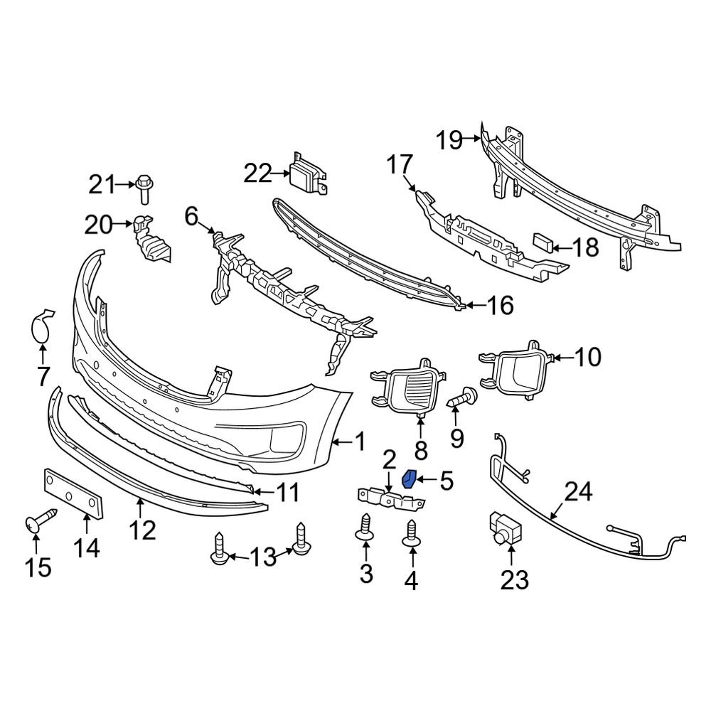 Kia OE 866992D000 - Bumper Cover Grommet