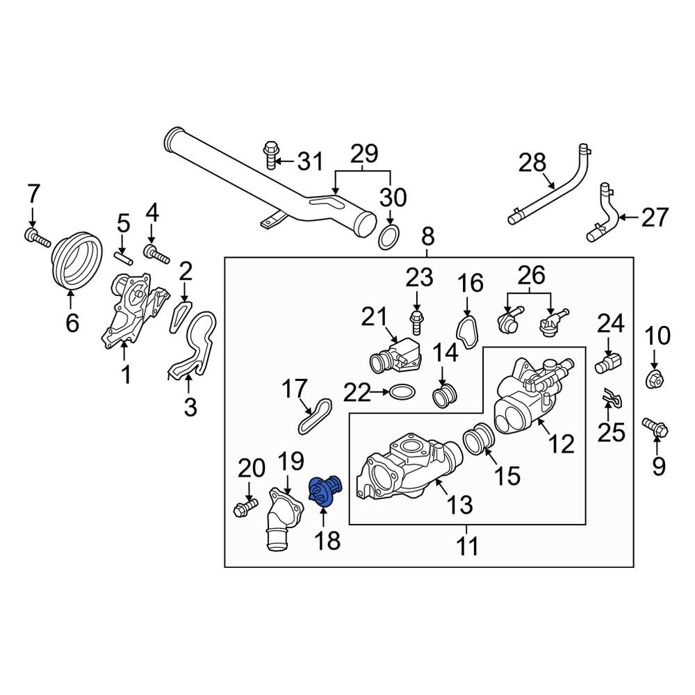 Kia OE 255003C150 - Engine Coolant Thermostat