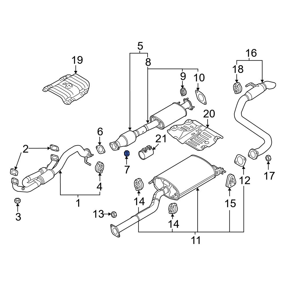 Kia OE 1318012000 - Exhaust Pipe Nut