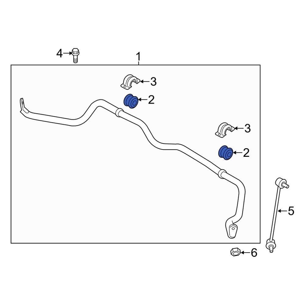 Kia OE 548132W100 - Front Suspension Stabilizer Bar Bushing