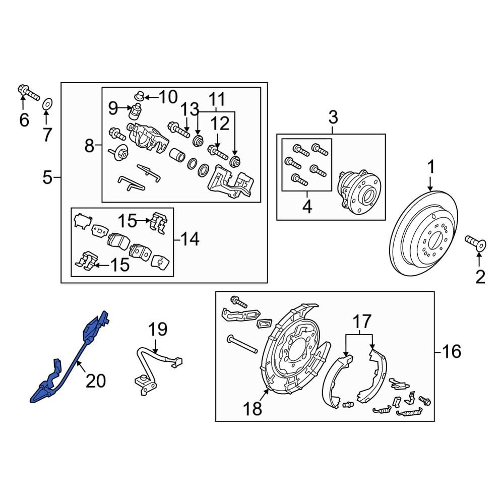 Kia OE 52751B8100 - Rear ABS Wheel Speed Sensor