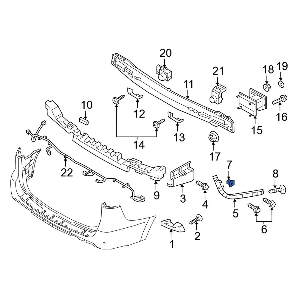 Kia OE 8691022000 - Bumper Cover Retainer