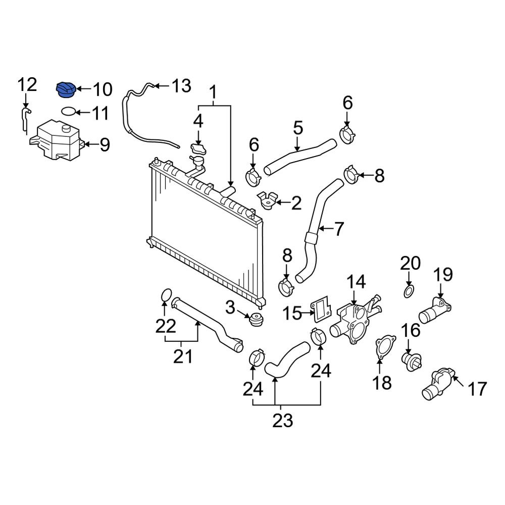 Kia OE 2544126100 - Engine Coolant Reservoir Cap