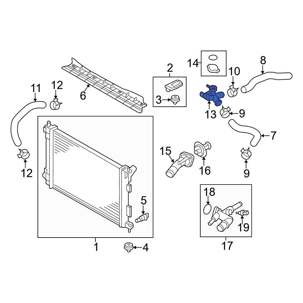 Kia OE 253291R200 - Engine Coolant Filler Neck