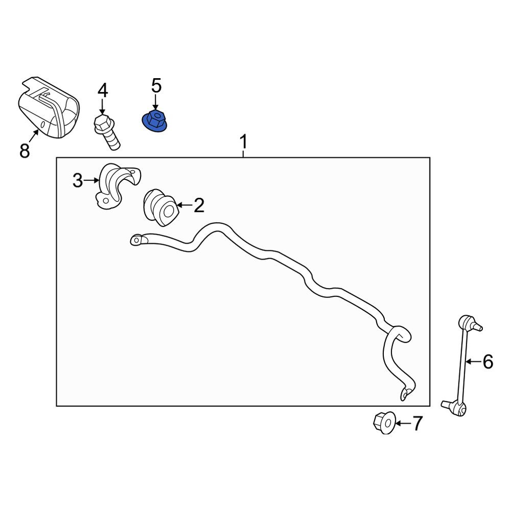 Kia OE 545592E000 - Front Suspension Stabilizer Bar Link Nut