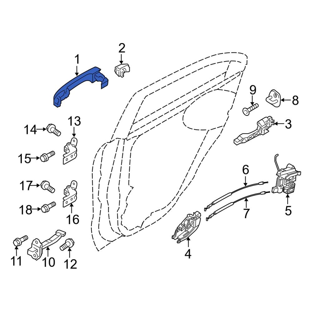 Kia OE 826511W010 - Front Outer Exterior Door Handle