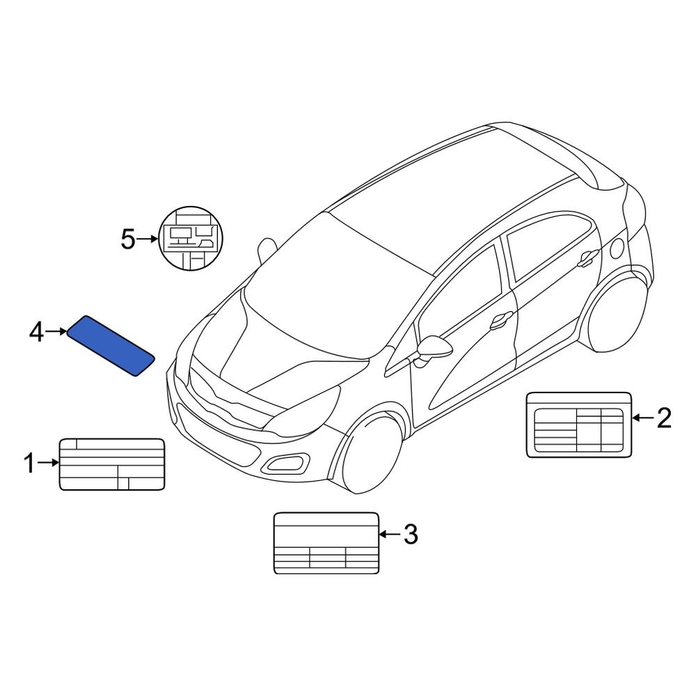 Kia OE 25388B1000 - Caution Label