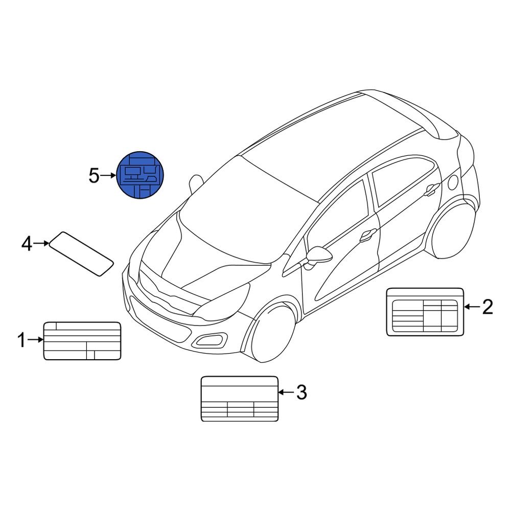 Kia OE 25328B1000 - Caution Label