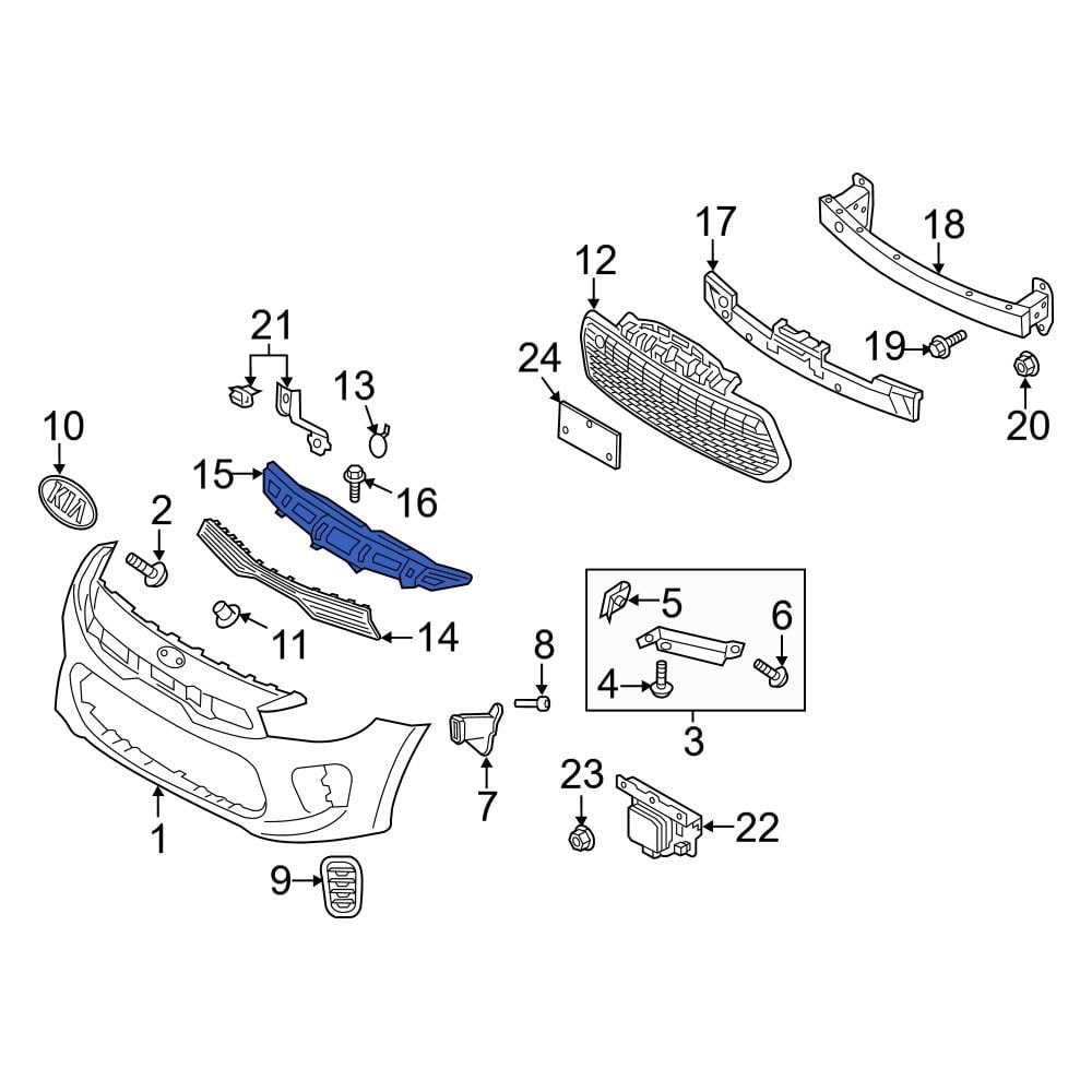 Kia OE 86391H9AA0 - Front Radiator Support Access Cover