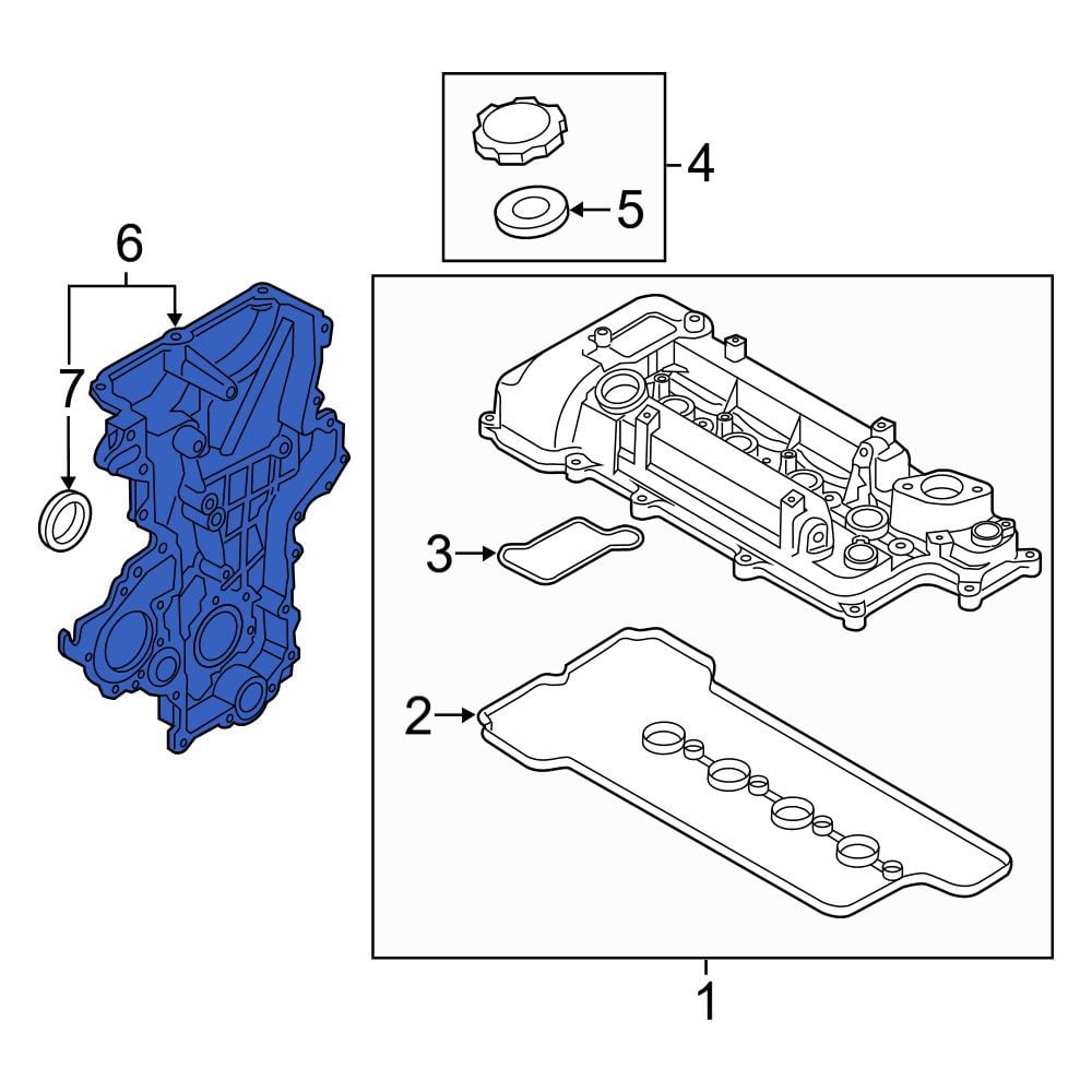 Kia OE 213502B703 - Engine Timing Cover