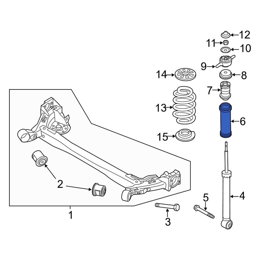 Kia OE 55325H9000 - Rear Suspension Shock Absorber Bellows