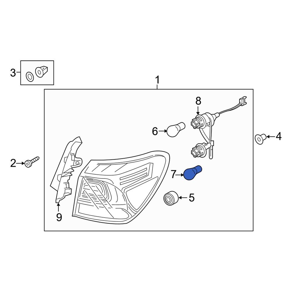 Kia OE 1864221007L - Rear Side Marker Light Bulb