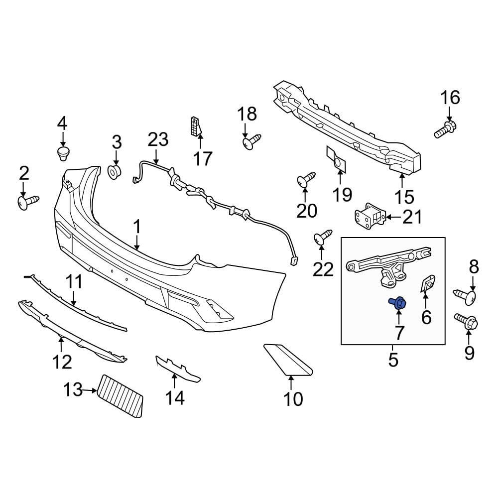 Kia OE 86625B1000 - Bumper Cover Retainer