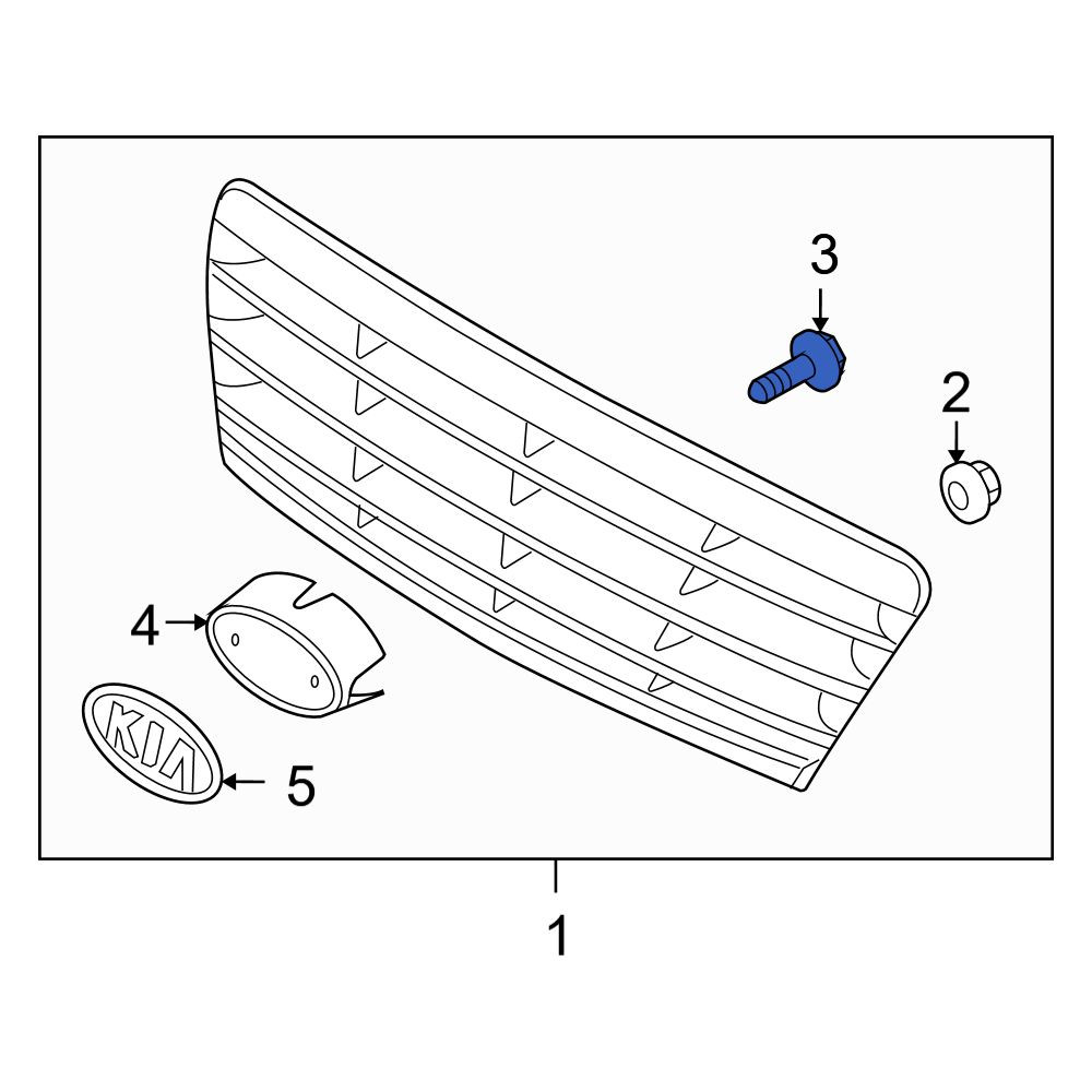 Kia OE 1249304167B - Grille Molding Screw