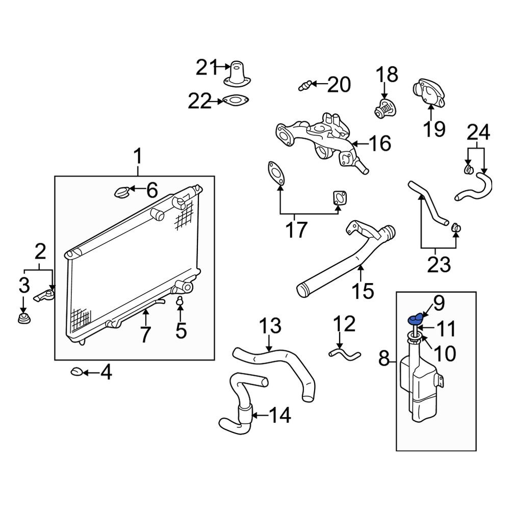 Kia OE 2544126100 - Engine Coolant Reservoir Cap