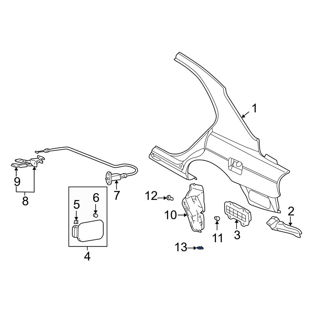 Kia OE 8682528000 - Quarter Panel Splash Shield Nut