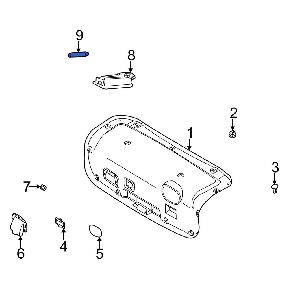 Kia OE 1864505009N - Rear Trunk Light Bulb