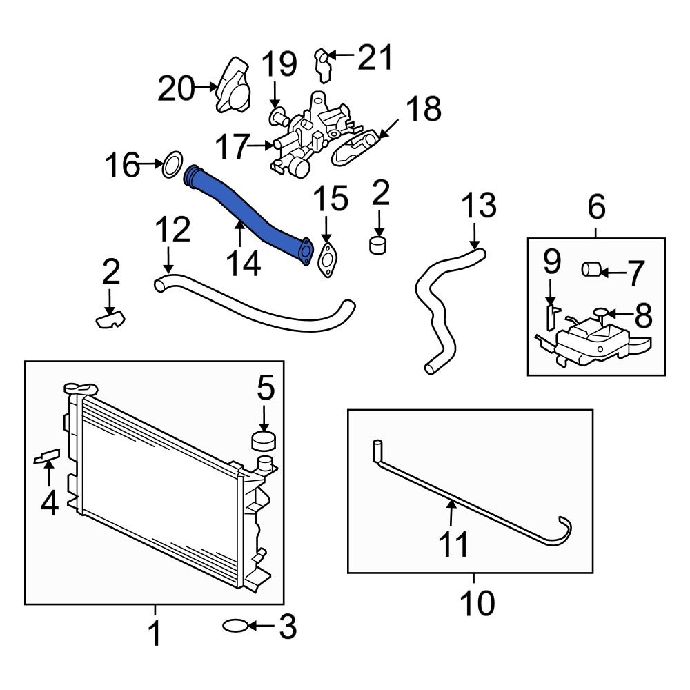 Kia OE 2546025002 - Engine Coolant Pipe