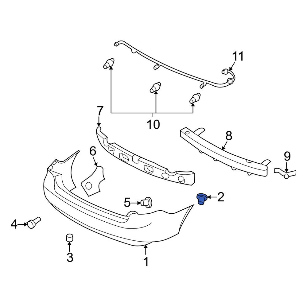 Kia OE 1491005000 - Liftgate Trim Nut