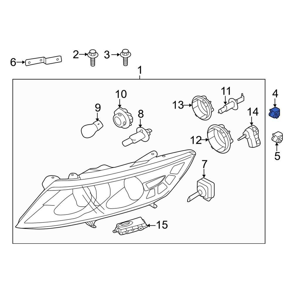 Kia OE 921912T100 - Headlight Fastener Clip