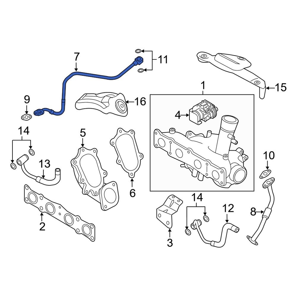 Kia OE 282402G411 - Turbocharger Oil Line