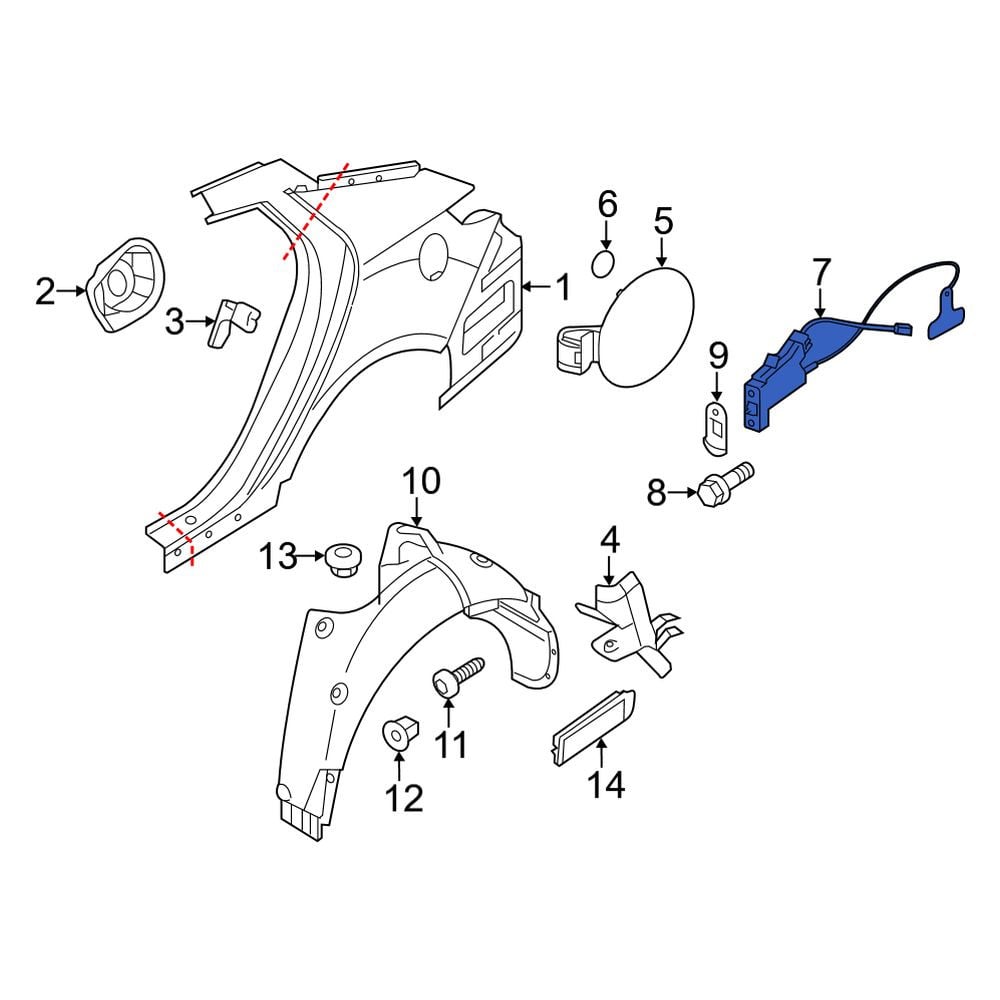 Kia OE 815902T000 - Rear Fuel Filler Door Lock Actuator