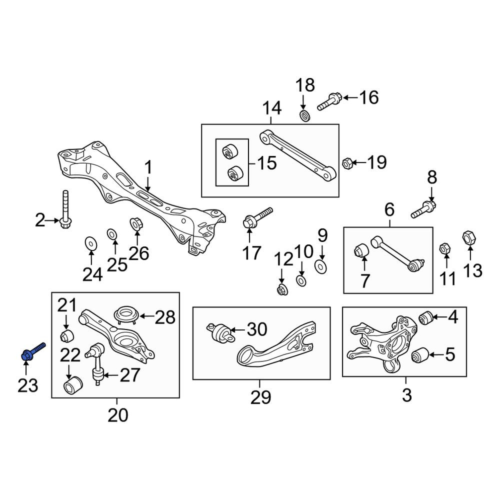 Kia OE 626172T100 - Front Lower Forward Suspension Control Arm Bolt