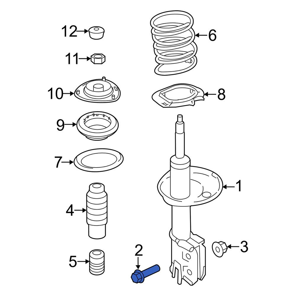 Kia OE 546452H000 - Suspension Strut Bolt