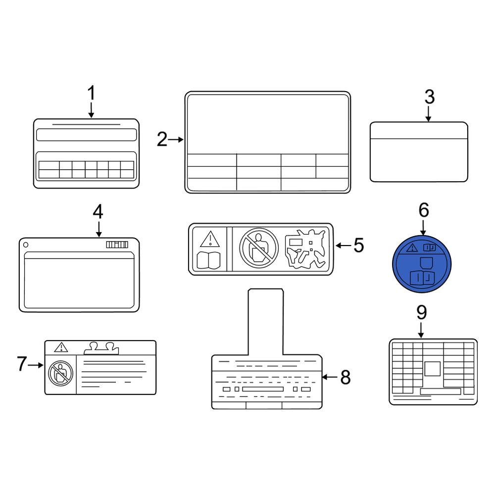 Kia OE 25328B1000 - Caution Label