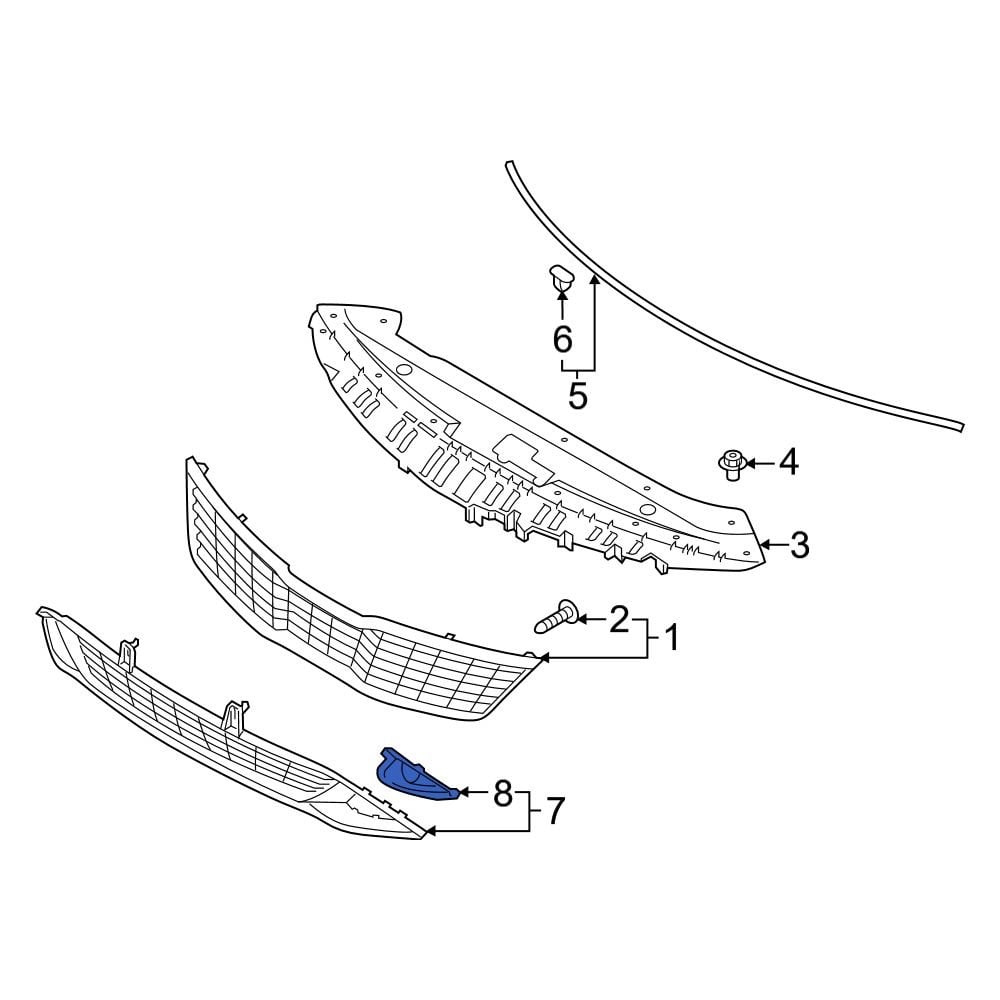 Kia OE 86594D5500 - Front Right Fog Light Trim