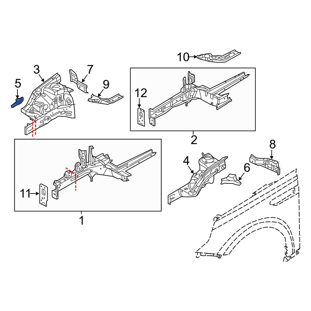 Kia OE 64527D4000 - Front Right Fender Apron Bracket