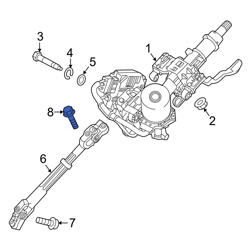 Kia OE 564153Q000 - Upper Steering Shaft Bolt