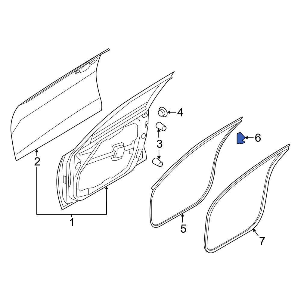 Kia OE 82134D1000 - Door Seal Clip