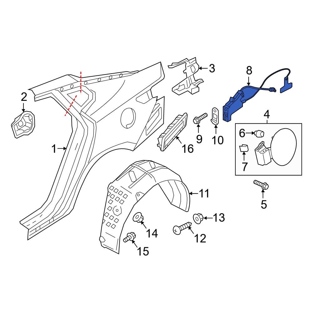 Kia OE 815902T000 - Rear Fuel Filler Door Lock Actuator